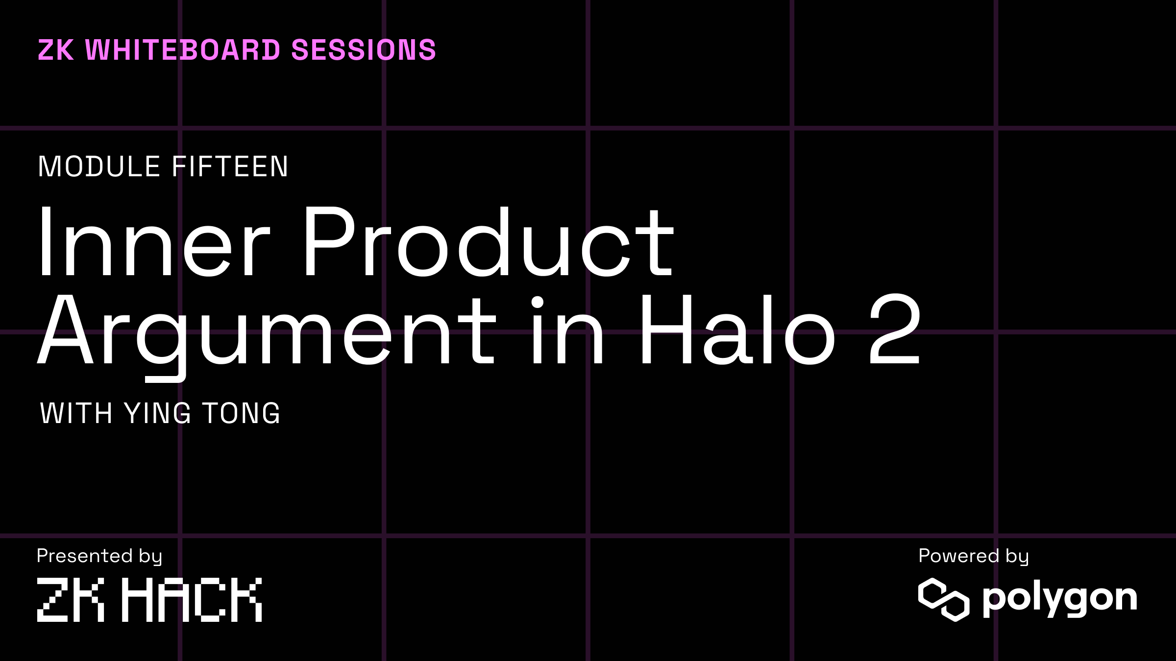 Module Fifteen: Inner Product Argument in Halo 2 - ZK Whiteboard Sessions